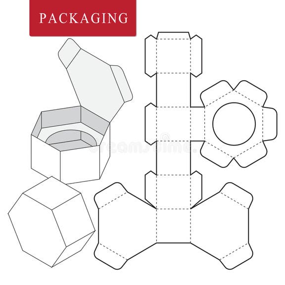 Packaging Design.Vector Illustration of Box.Package Template. Isolated ...