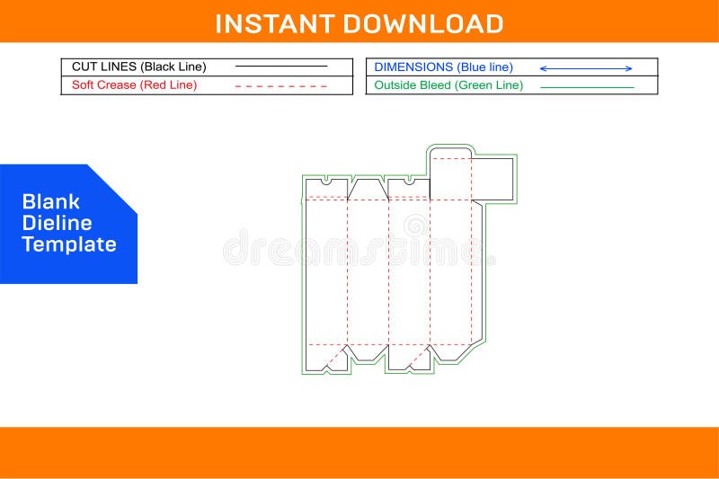Packaging Display Box, Die Line Template and 3D Box Colour Changeable ...