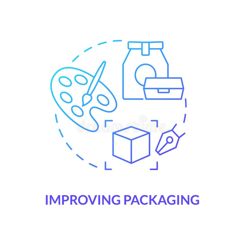 Packaging Enhancement Concept Icon Stock Vector - Illustration of ...