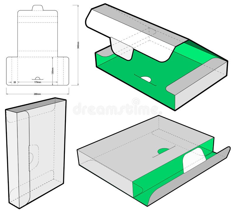 Packaging Envelope Die Line Template and 3D Envelope Design Editable ...