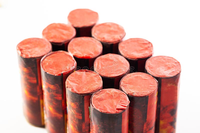 Packaging of Flying Circoblits Fireworks on the Table. Safety with ...