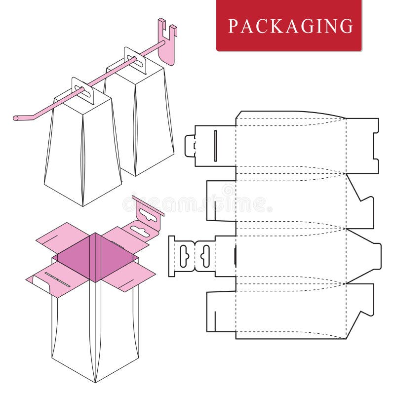 Packaging for Hang with Hook.Vector Illustration of Packaging Stock ...