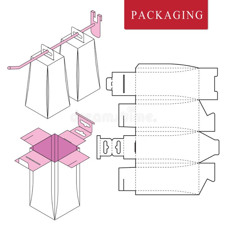 Packaging for Hang with Hook.Vector Illustration of Packaging Stock ...