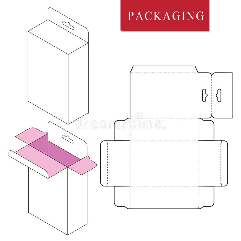 Packaging for Hang with Hook.Vector Illustration of Packaging Stock ...