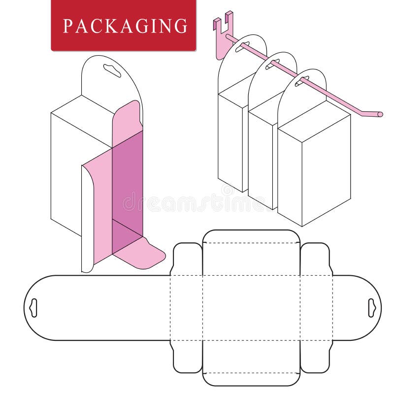 Packaging for Hang with Hook.Vector Illustration of Packaging Stock ...