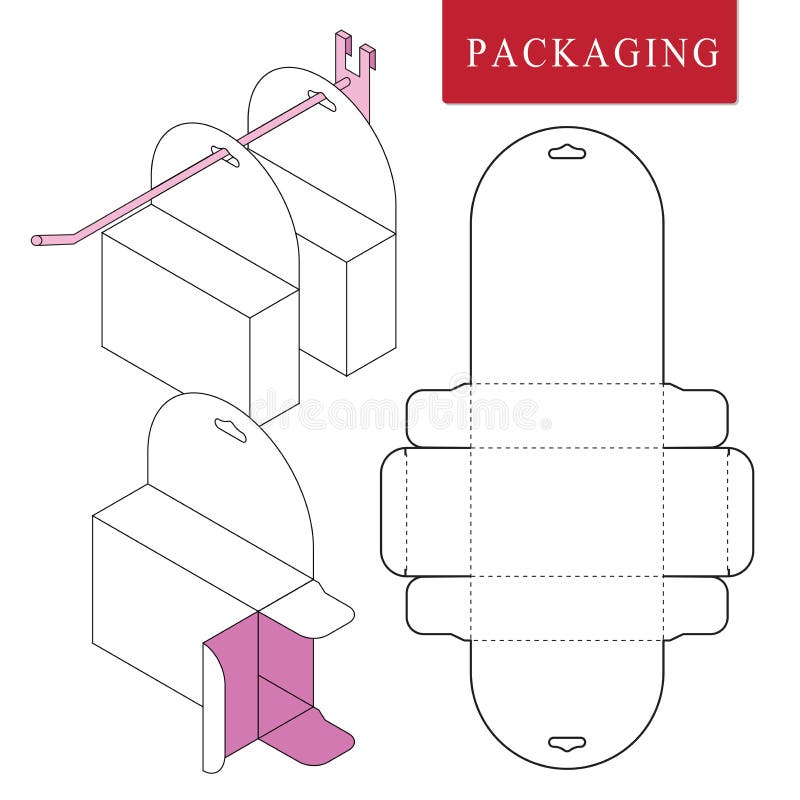 Packaging for Hang with Hook.Vector Illustration of Packaging Stock ...