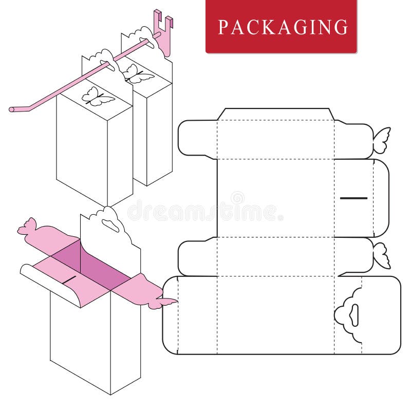 Packaging for Hang with Hook.Vector Illustration of Packaging Stock ...