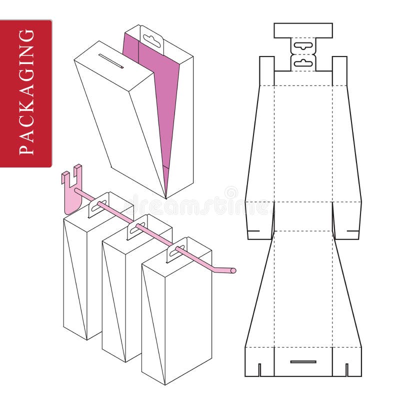 Packaging for Hang with Hook.Vector Illustration of Packaging. Stock ...