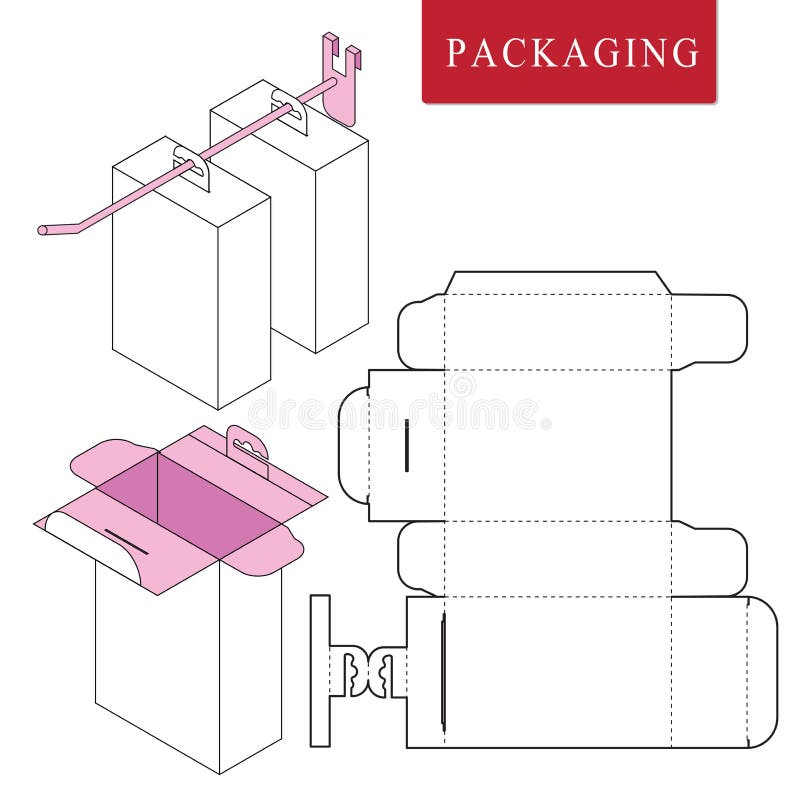Packaging for Hang with Hook.Vector Illustration of Packaging Stock ...