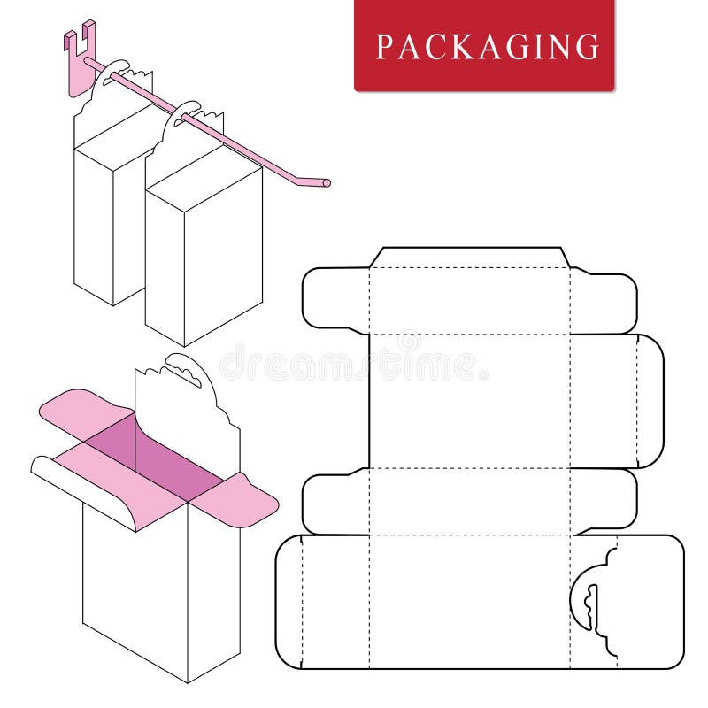 Packaging for Hang with Hook.Vector Illustration of Packaging Stock ...