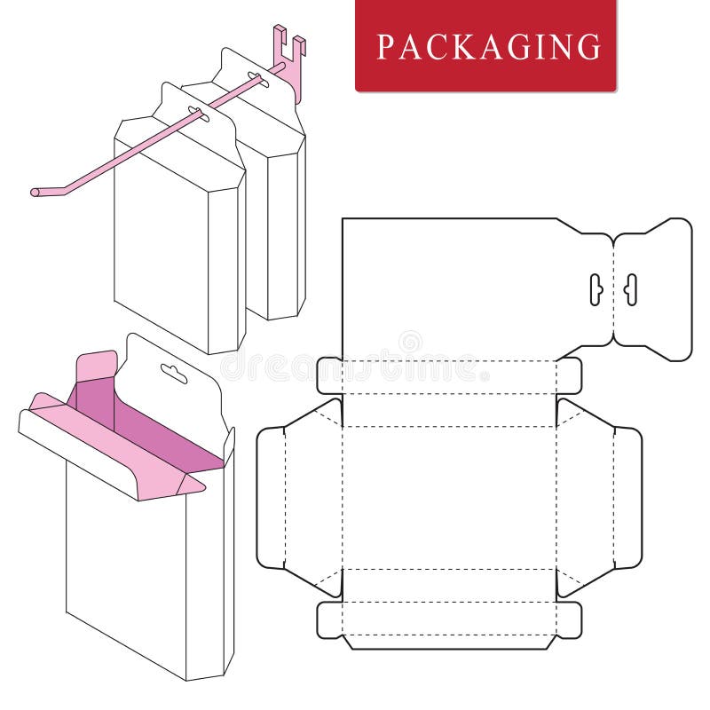 Packaging for Hang with Hook.Vector Illustration of Packaging Stock ...