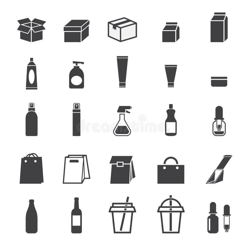 Packaging icons stock vector. Illustration of packaging - 45305087