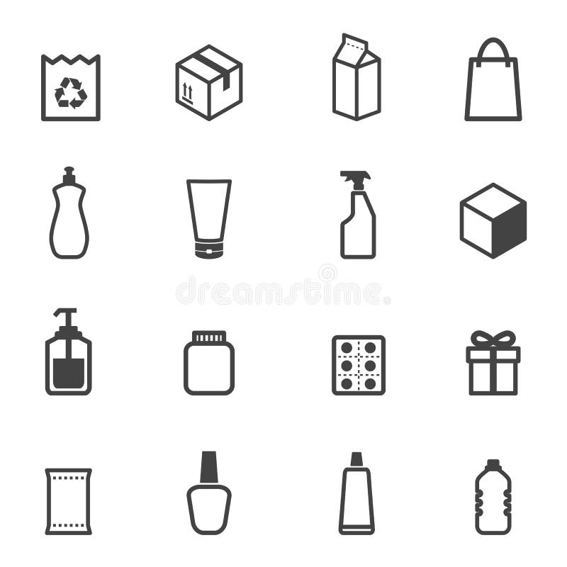 Packaging icons stock vector. Illustration of packaging - 45305087