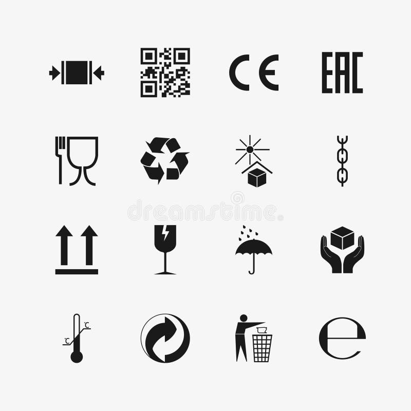 Packaging Icons, Package Signs Set. Vector Illustration, Flat Design ...