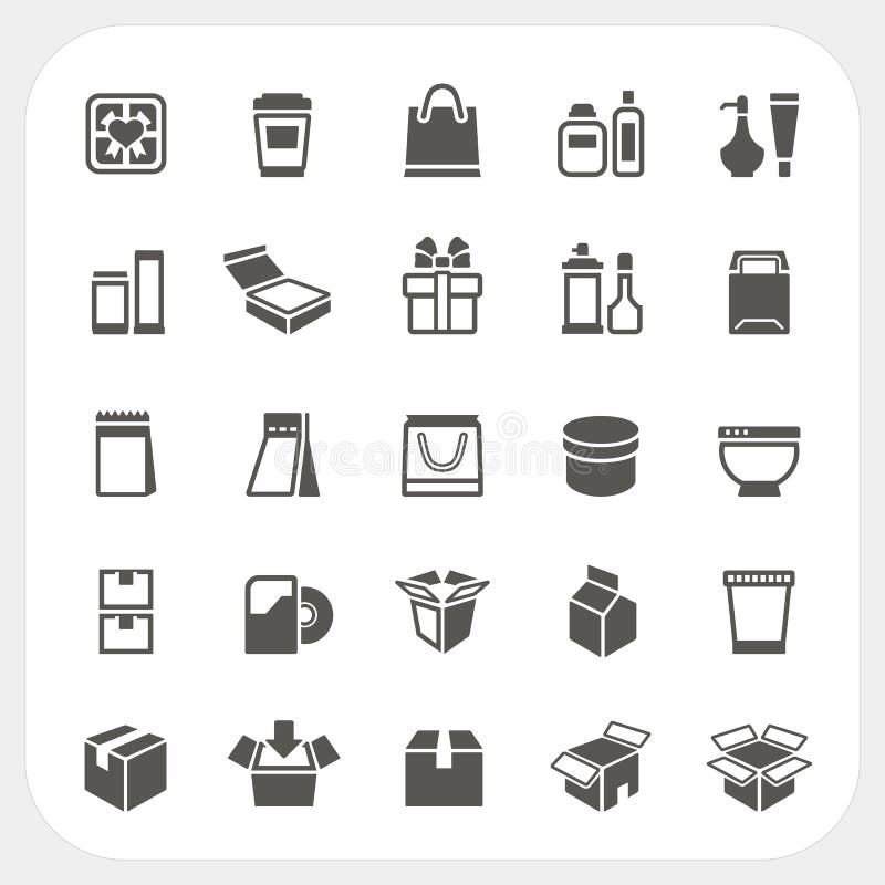 Packaging icons stock vector. Illustration of packaging - 45305087