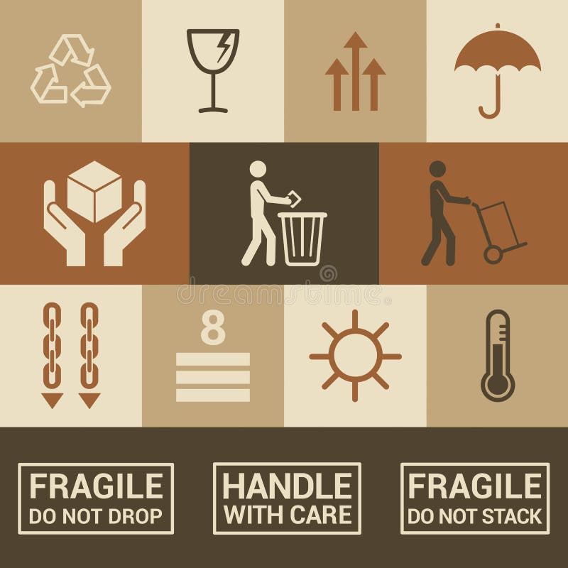 Packaging icons stock vector. Illustration of glass, sticker - 42395455