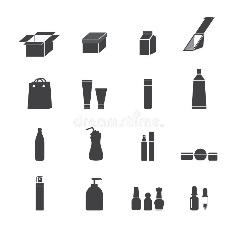 Packaging icon set stock vector. Illustration of beer - 48618581