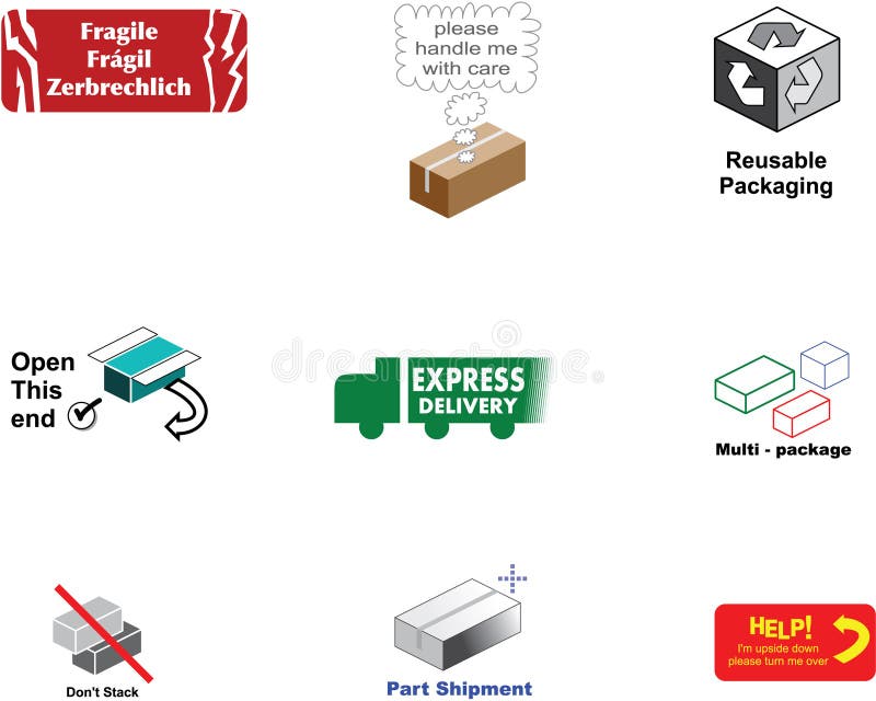 Packaging Labels stock vector. Illustration of handle - 10512301