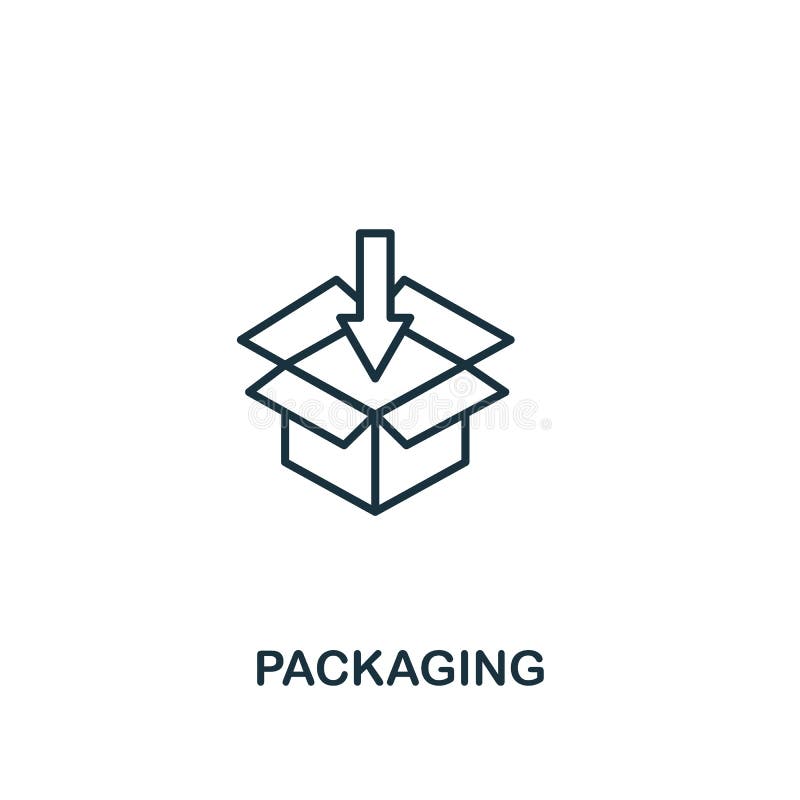 Packaging Icon. Monochrome Style Design from Logistics Delivery Icon ...