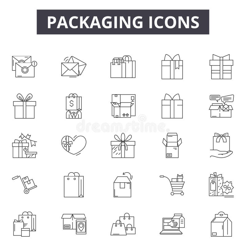 Product Packaging Line Icon Concept. Product Packaging Vector Linear ...