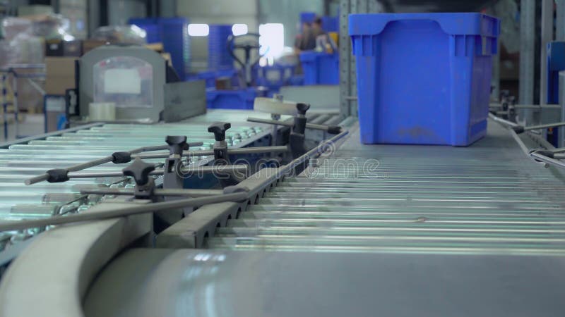Packaging Lines in Warehouse. Stock Image - Image of carton, load ...