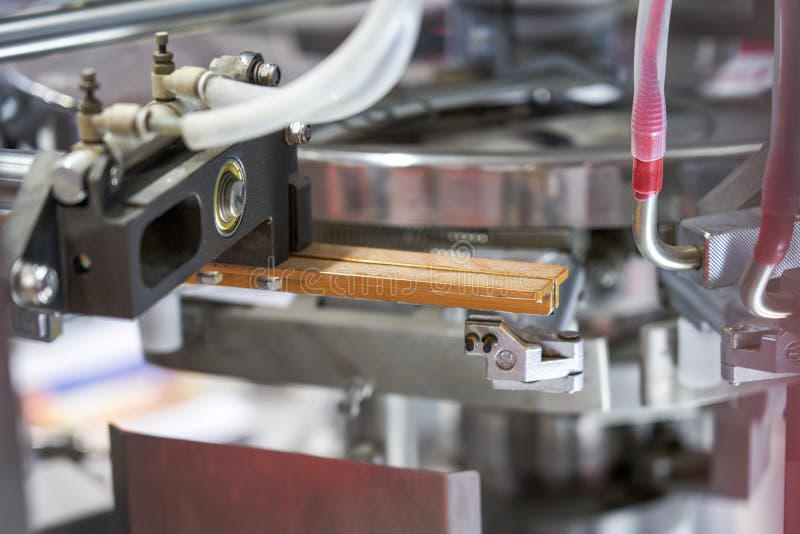 Packaging Machine Assembly Line Equipment in Food Factory Stock Image ...