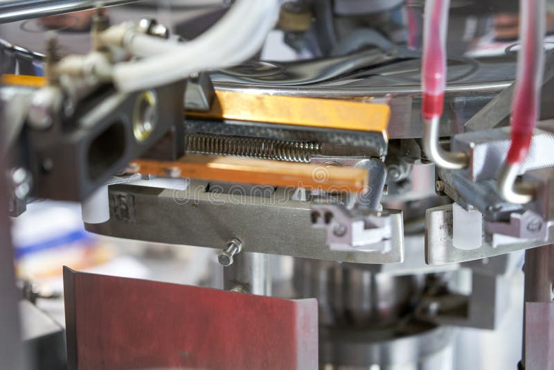 Packaging Machine Assembly Line Equipment in Food Factory Stock Photo ...