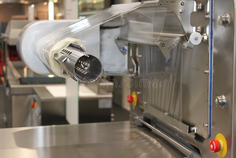 Packaging Machine Of Manufacturing Stock Image - Image of working ...