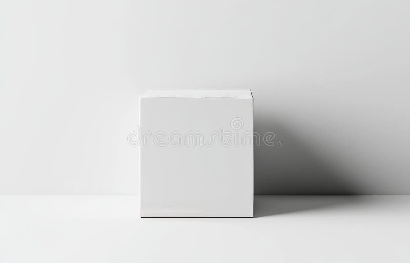 Packaging Mockup - White Paper Box for Branding with Blank Paper Label ...