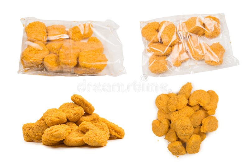 Packaging Nuggets on a White Background Stock Photo - Image of dinner ...