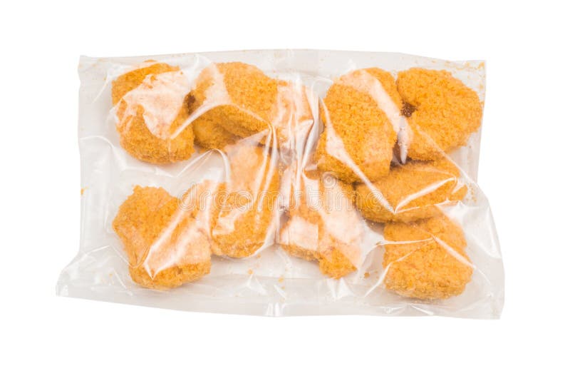 Packaging Nuggets on a White Background Stock Photo - Image of dinner ...