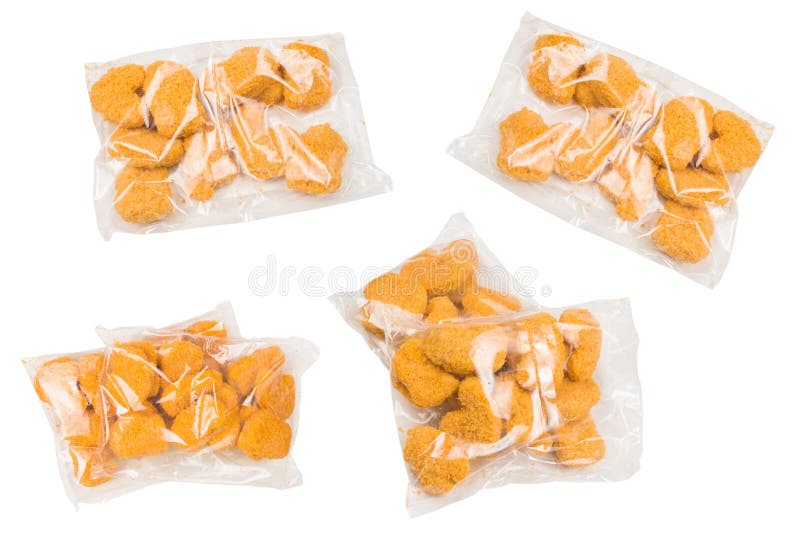 Packaging Nuggets on a White Background Stock Photo - Image of dinner ...
