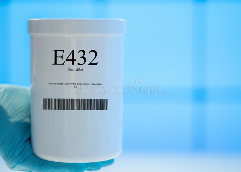 Packaging with Nutritional Supplements E432 Emulsifier Stock Photo ...