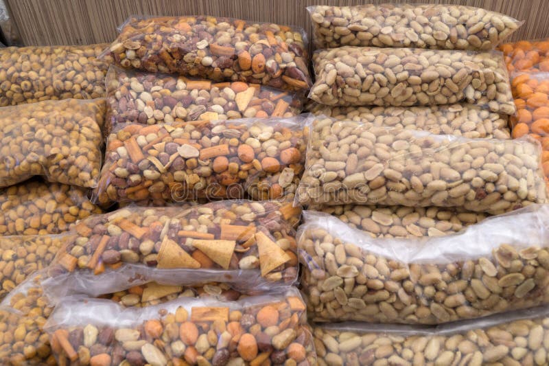 Packaging of Peanut and Corn Stock Image - Image of storage, packing ...