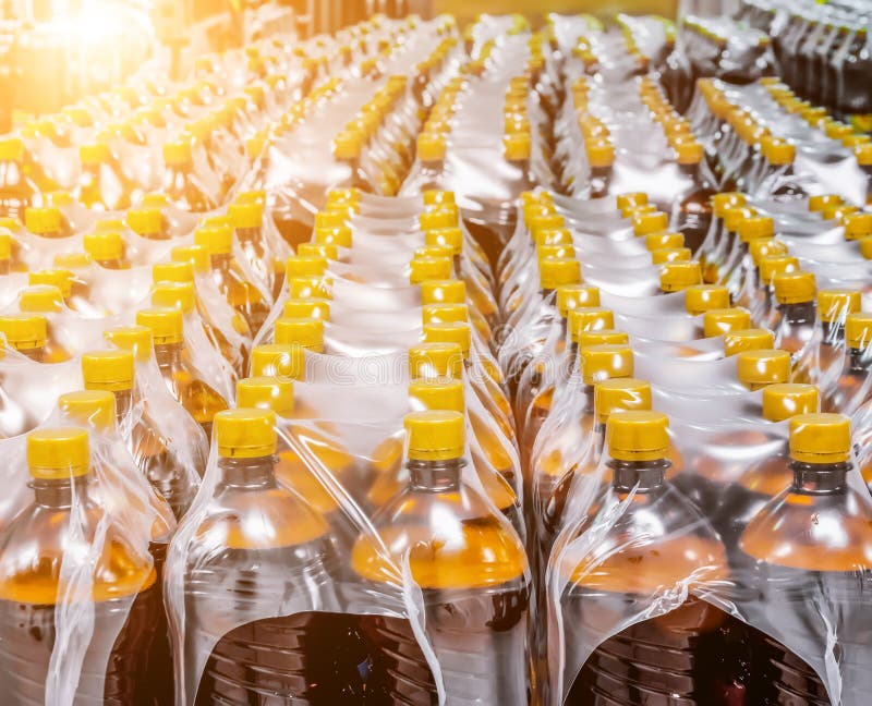 Packaging of Plastic Bottles. Stock Image - Image of manufacture ...