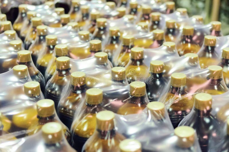 Packaging of Plastic Bottles. Stock Image - Image of beverage, industry ...