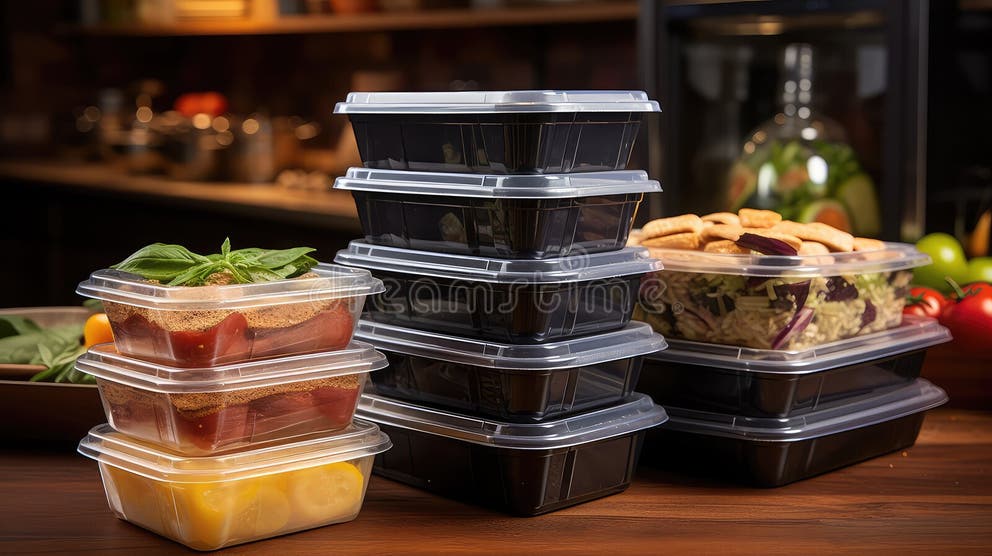 Packaging Plastic To-go Box Stock Illustration - Illustration of ...