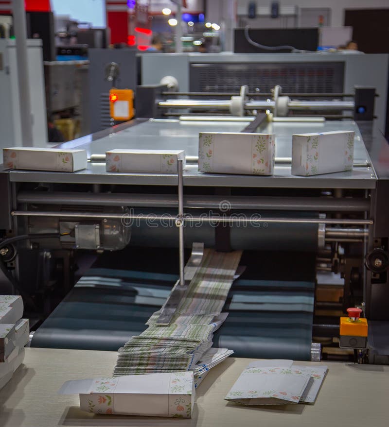 Packaging printing machine stock photo. Image of industrial - 161735290