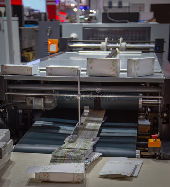 Packaging printing machine stock photo. Image of industrial - 161735290
