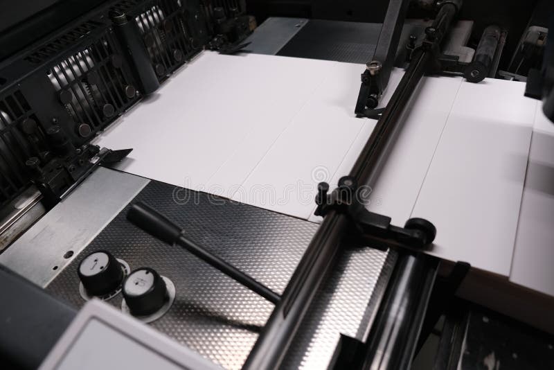 Packaging Printing Machine from Printing To Finishing Stock Image ...