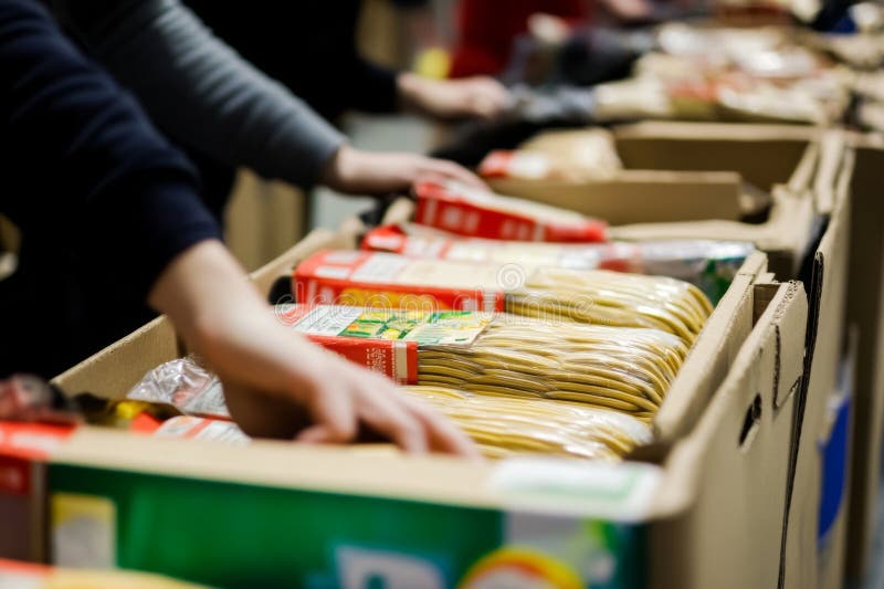 The Packaging Process is Completed by a Worker Wearing Gloves To Ensure ...