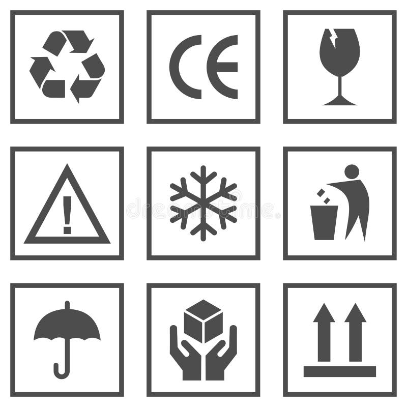 Packaging Product Caution Sign Icon Vector Design Symbol Stock Vector ...