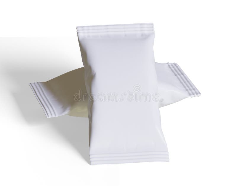 Packaging Product of Snack on White Background. Empty Packaging Product ...