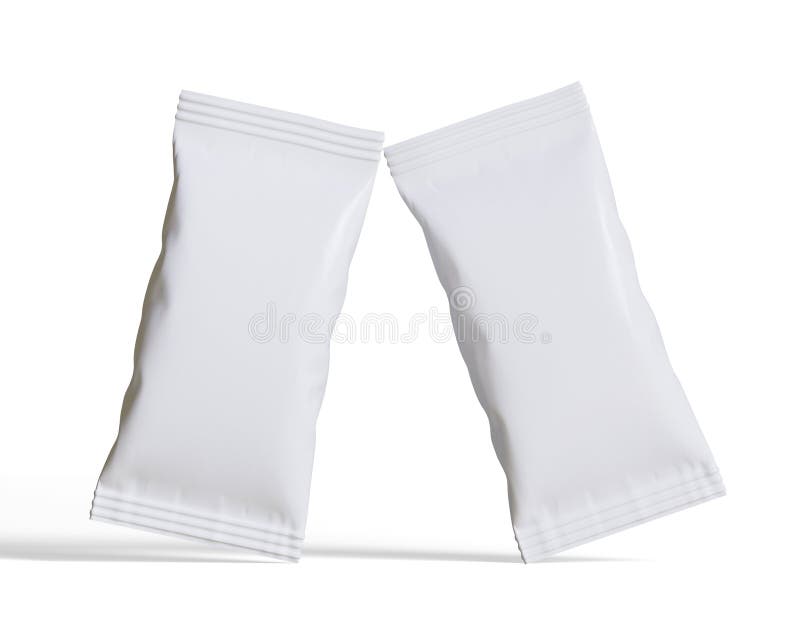 Packaging Product of Snack on White Background. Empty Packaging Product ...