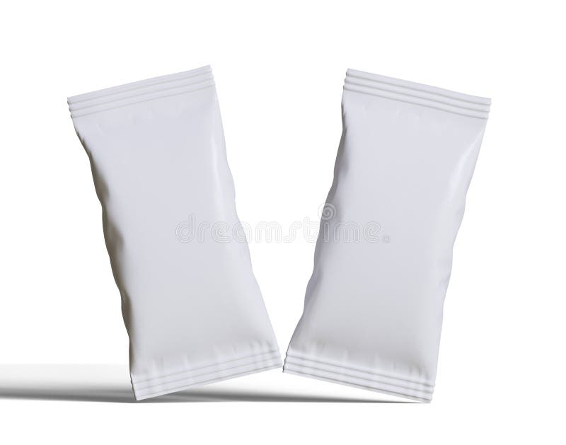 Packaging Product of Snack on White Background. Empty Packaging Product ...