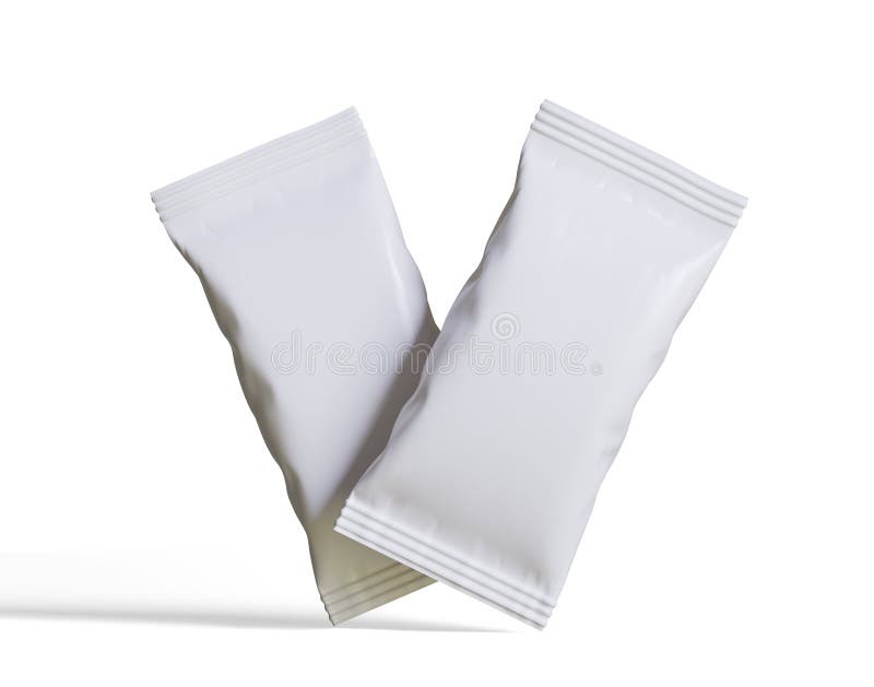 Packaging Product of Snack on White Background. Empty Packaging Product ...