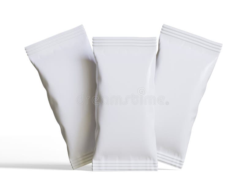 Packaging Product of Snack on White Background. Empty Packaging Product ...
