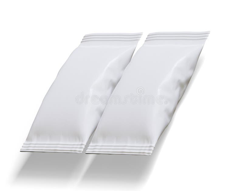 Packaging Product of Snack on White Background. Empty Packaging Product ...