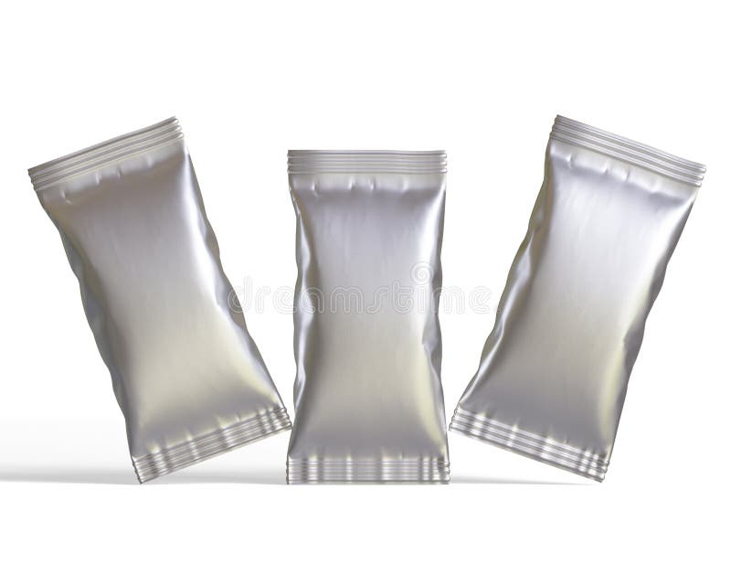 Packaging Product of Snack on White Background. Empty Packaging Product ...