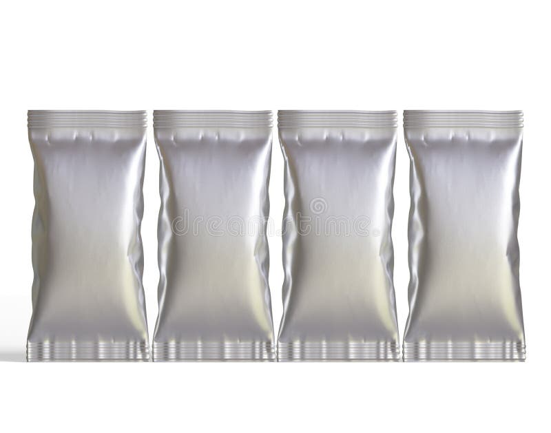 Packaging Product of Snack on White Background. Empty Packaging Product ...